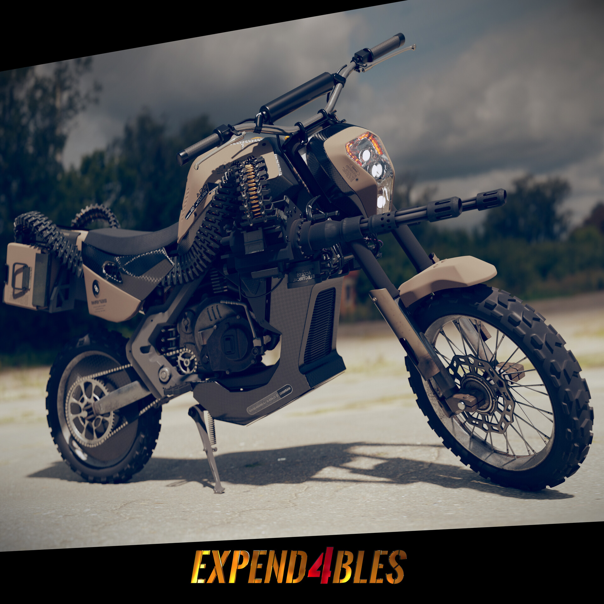 ArtStation - Expendables 4 - Dirt bikes
