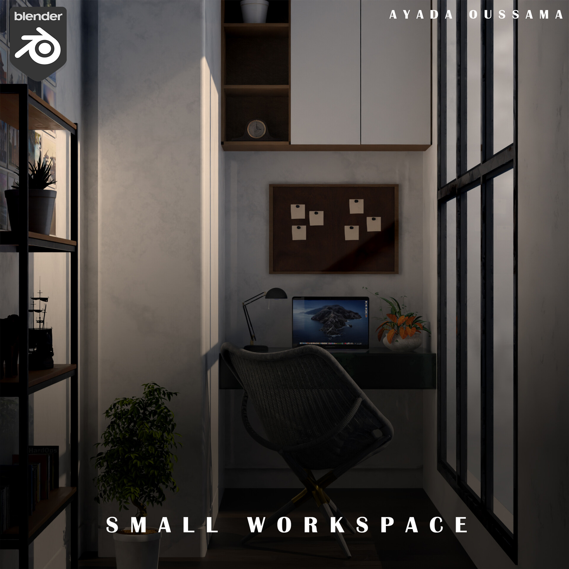 ArtStation - 3D Clean Corner Workspace