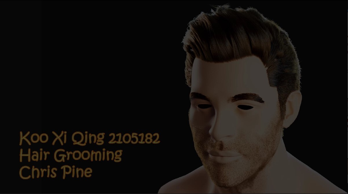 ArtStation - Chris Pine Hair Grooming