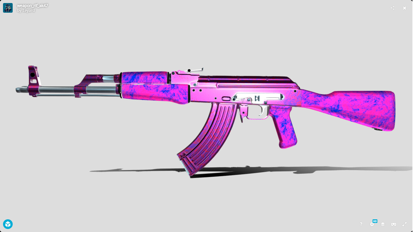 ArtStation - Weapon Ak-47 Silver Pink Counter Strike 2 Workshop