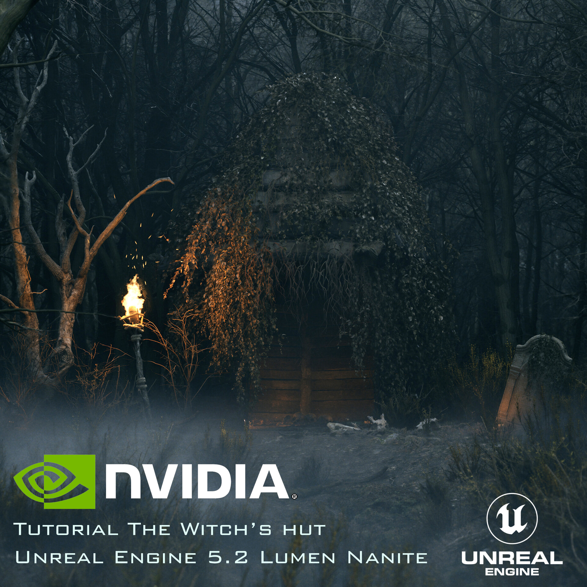 ArtStation - Nvidia Tutorial The Witch's Hut Unreal Engine 5.2 Lumen Nanite Quixel