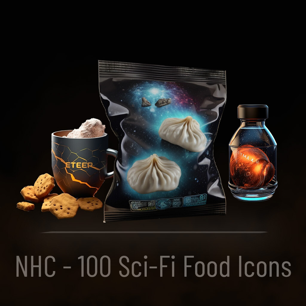 ArtStation - NHC - Sci-Fi Food Icons