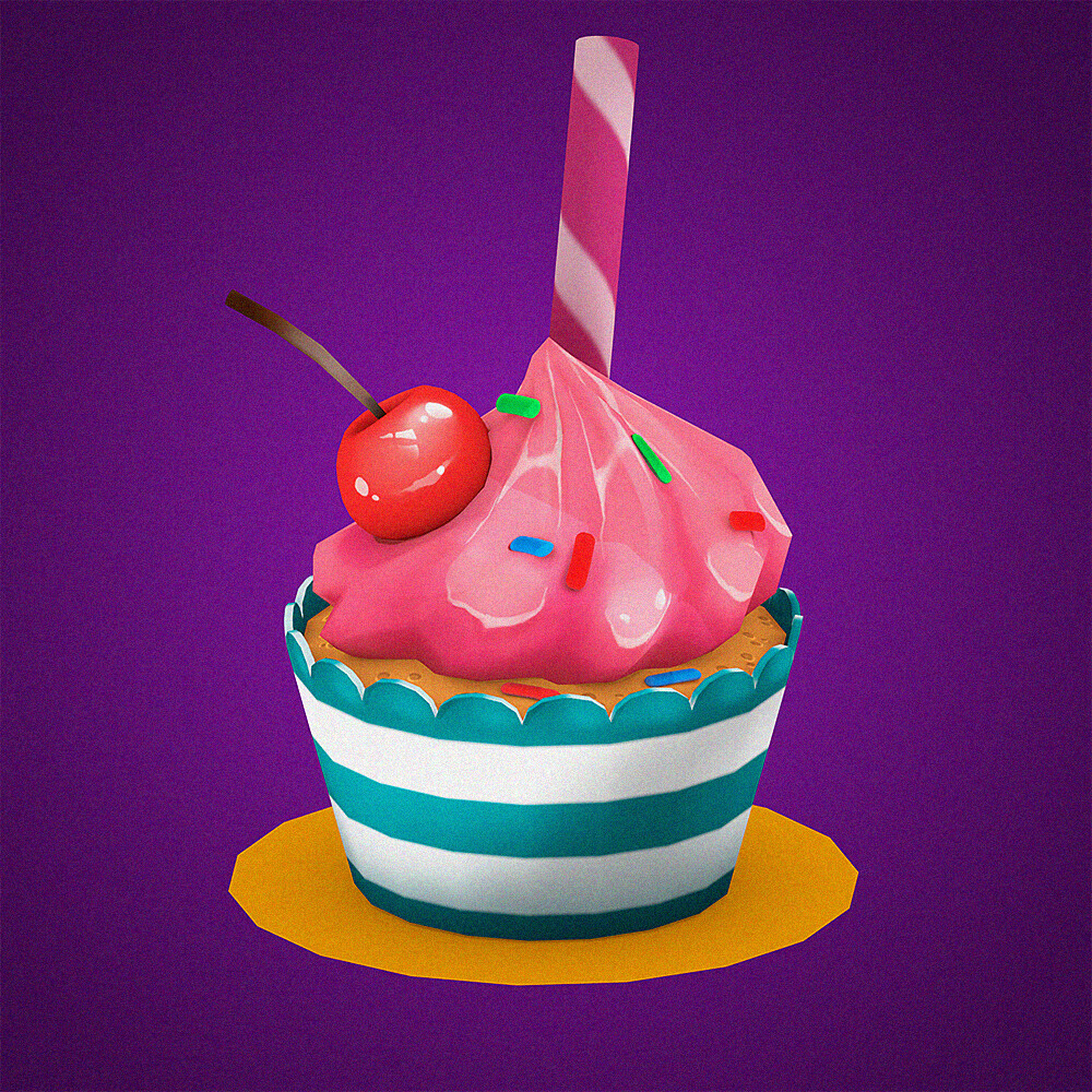 ArtStation - Cherry Cupcake