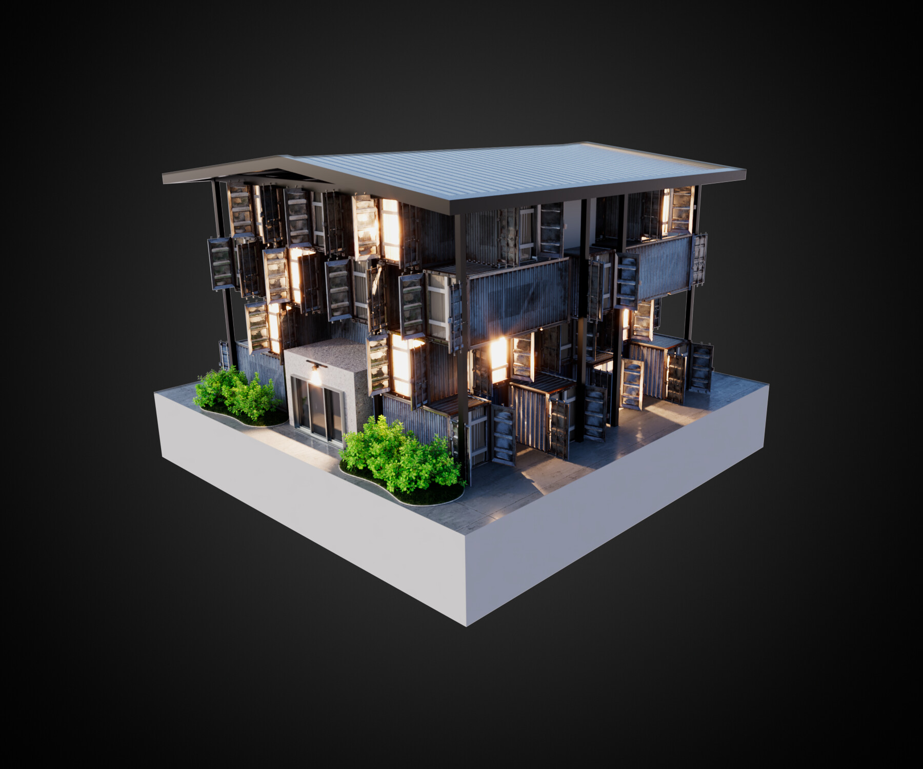 ArtStation - Concept container building