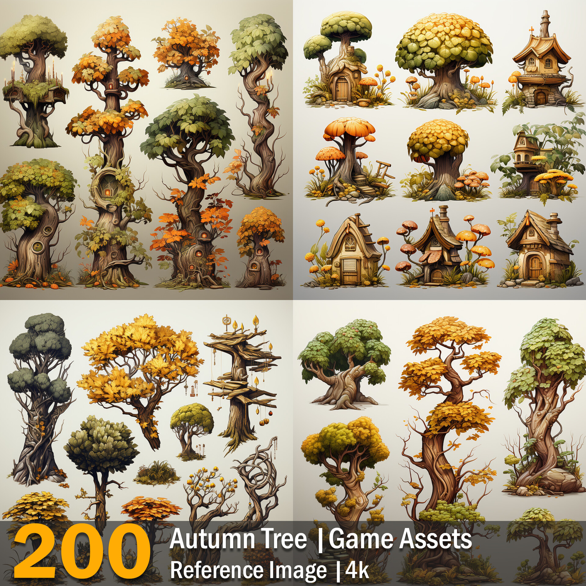ArtStation - Autumn Tree | Game Assets | Reference Images | 4K