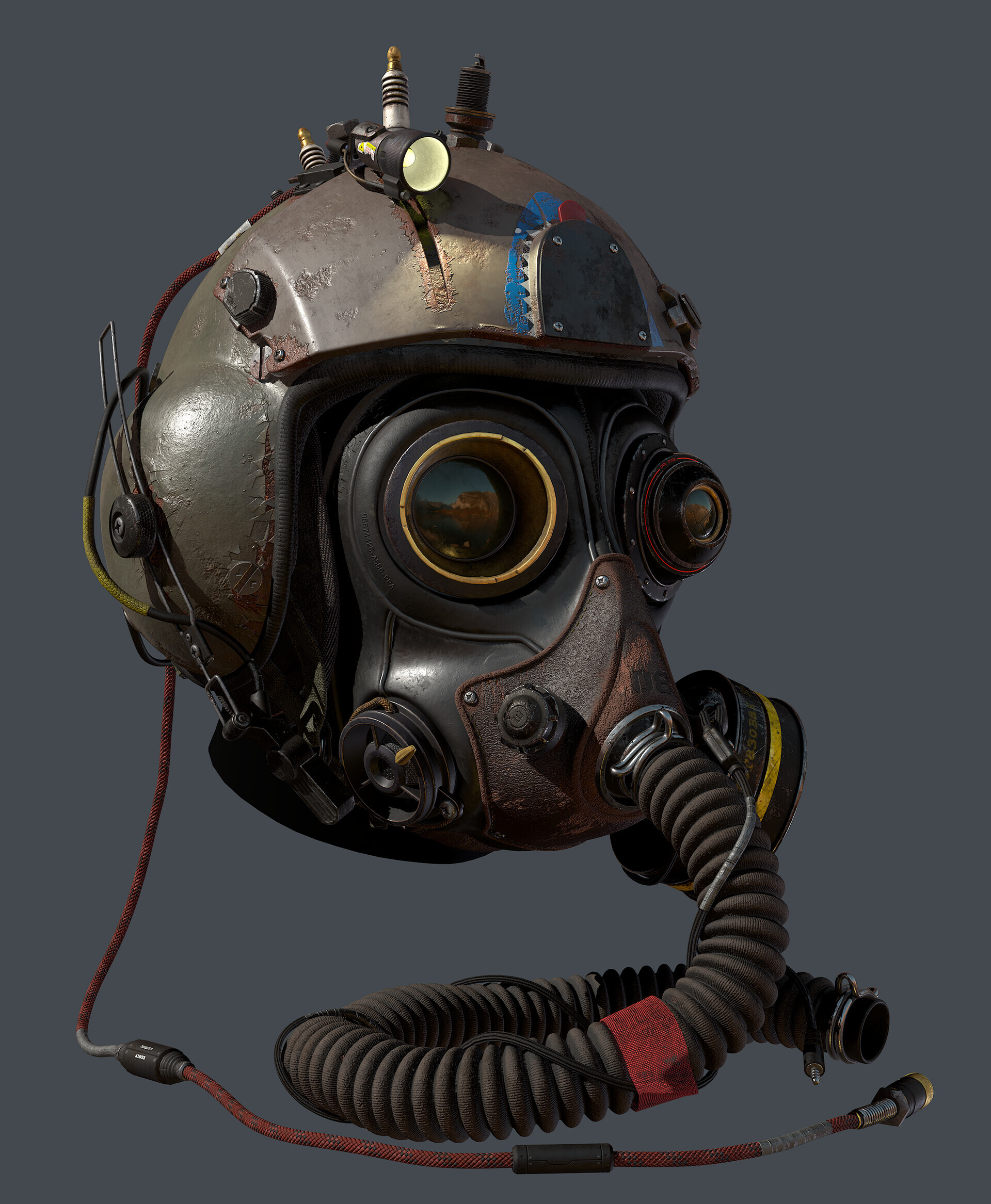 ArtStation - Post-apocalyptic Helmet