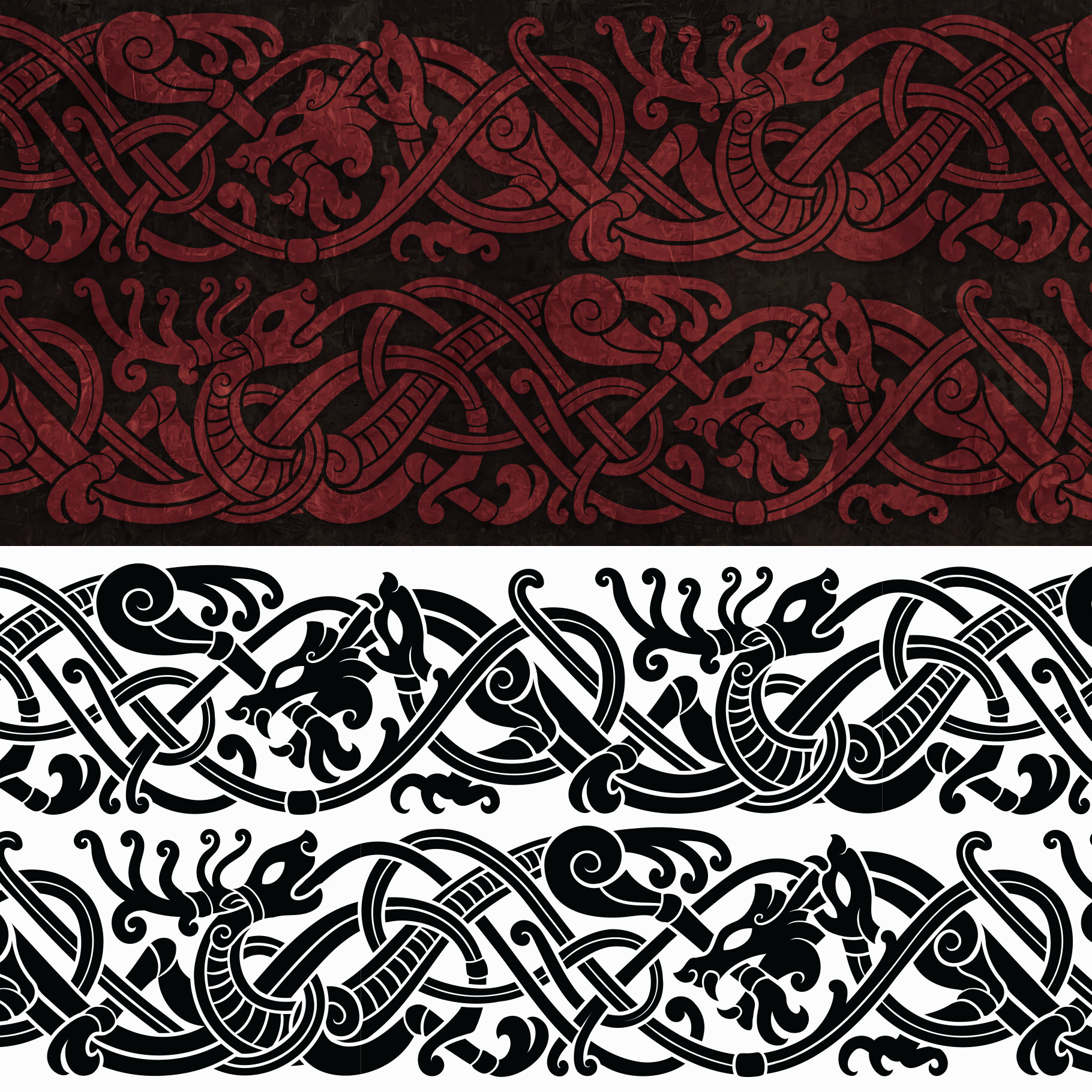 ArtStation - Viking style Seamless Pattern