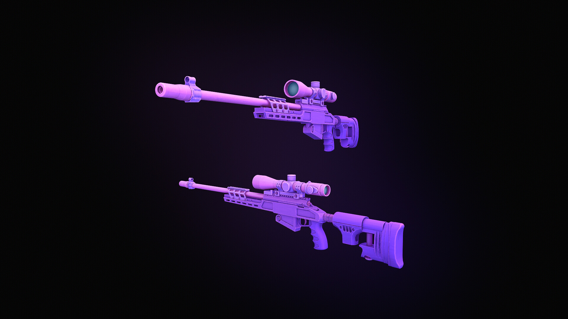 ArtStation - Stylized Sniper - Only Albedo - Blender / Substance ...