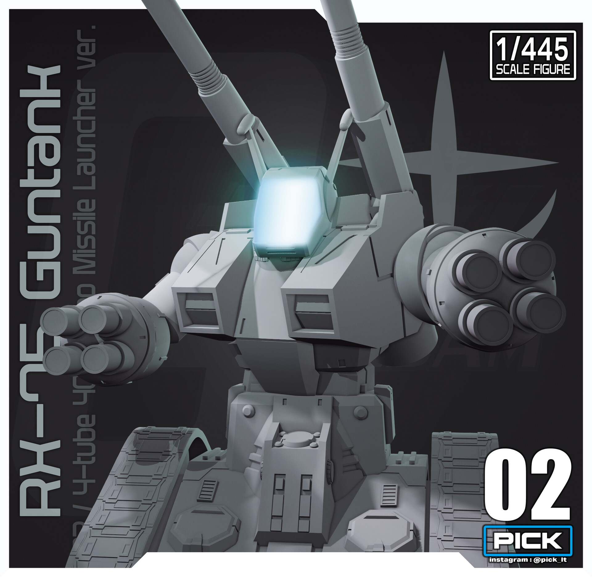 ArtStation - 02/ RX-75 Guntank 4-tube 40mm Bop Missile Launcher ver ...