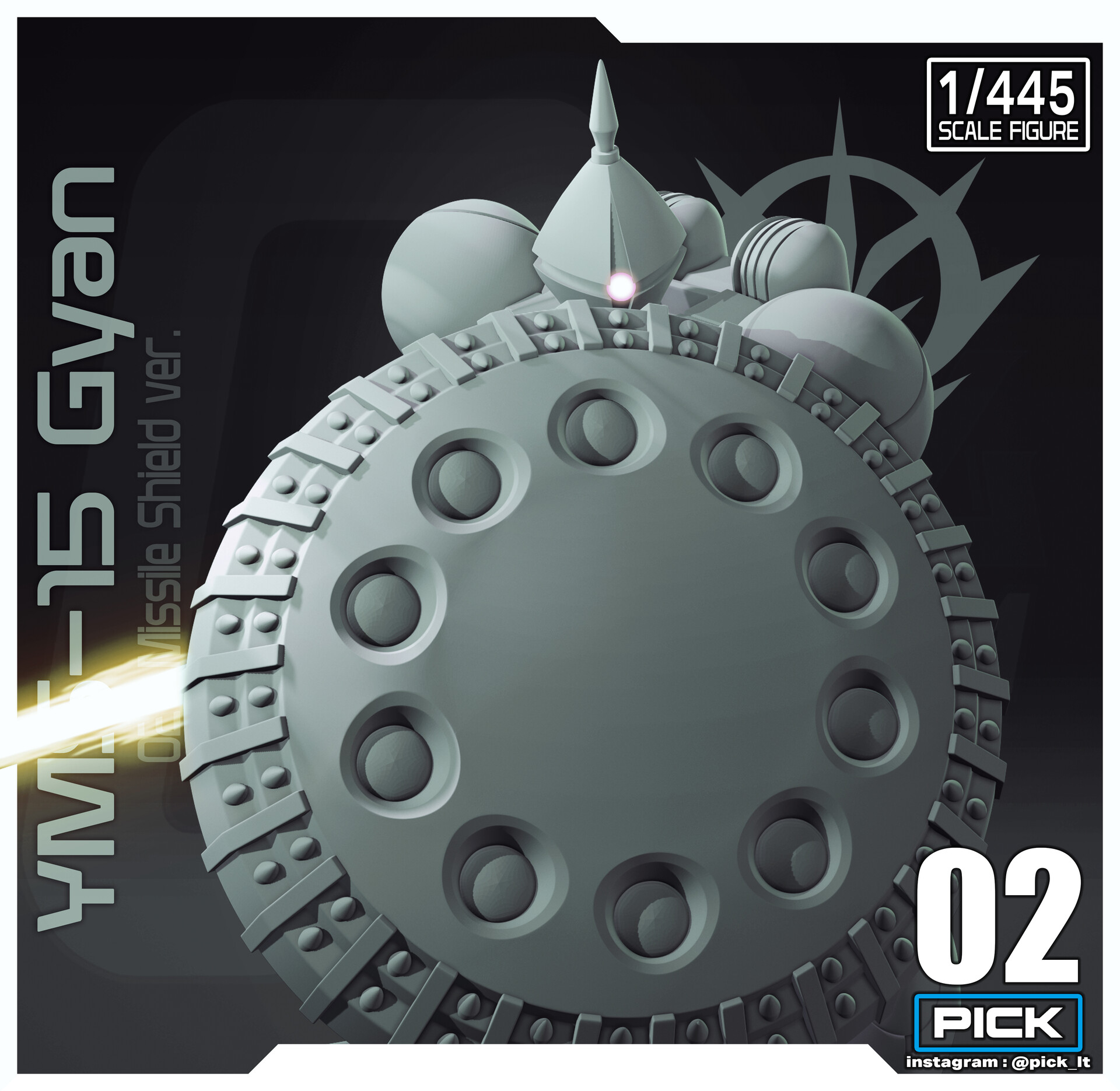 ArtStation - 02/ YMS-15 Gyan Missile Shield ver. / 3D Resin Print Mini ...