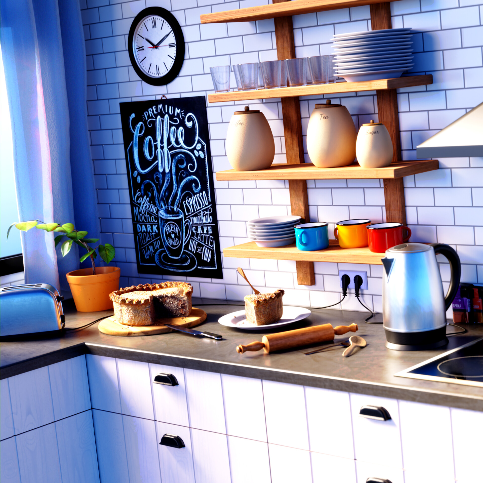 ArtStation - Kitchen - A Pixar-Inspired Render