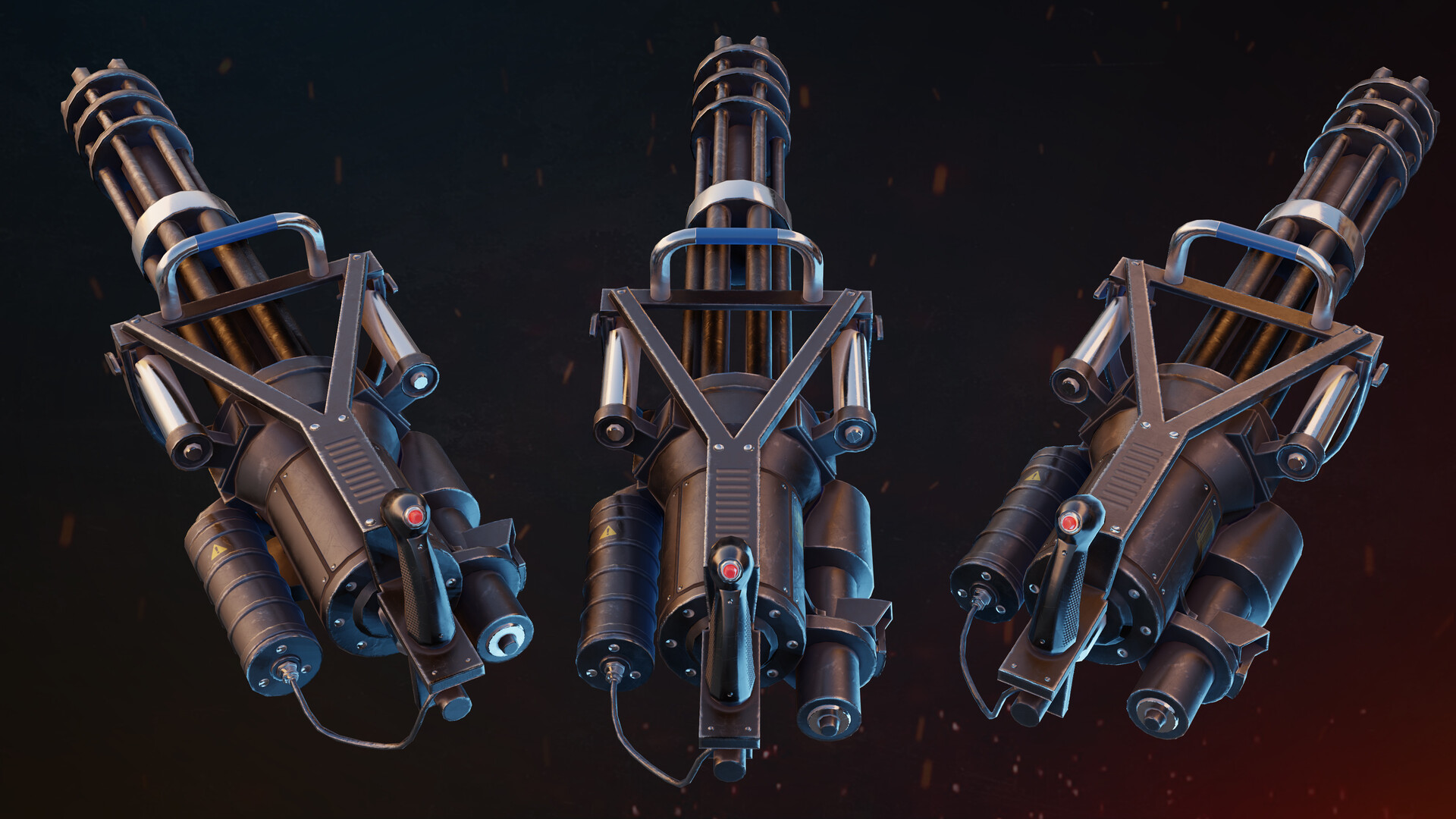 ArtStation - Mini gun model for mobile game