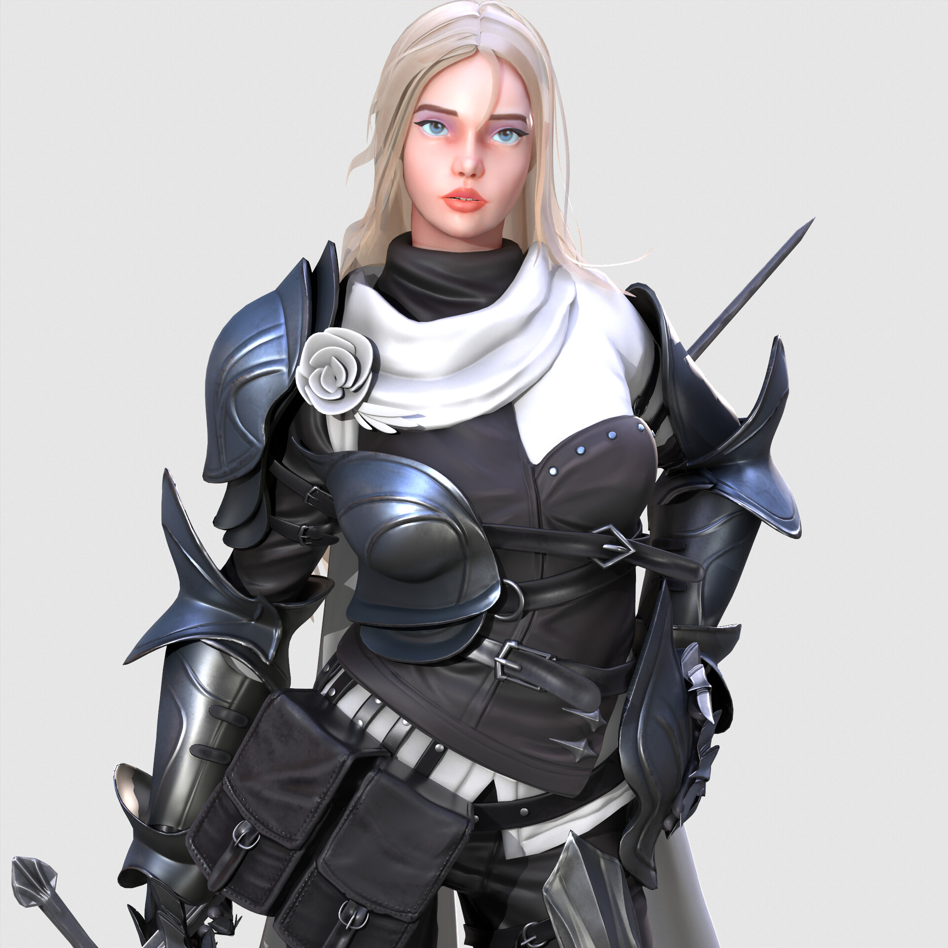 ArtStation - White Rose Knight - 3D character