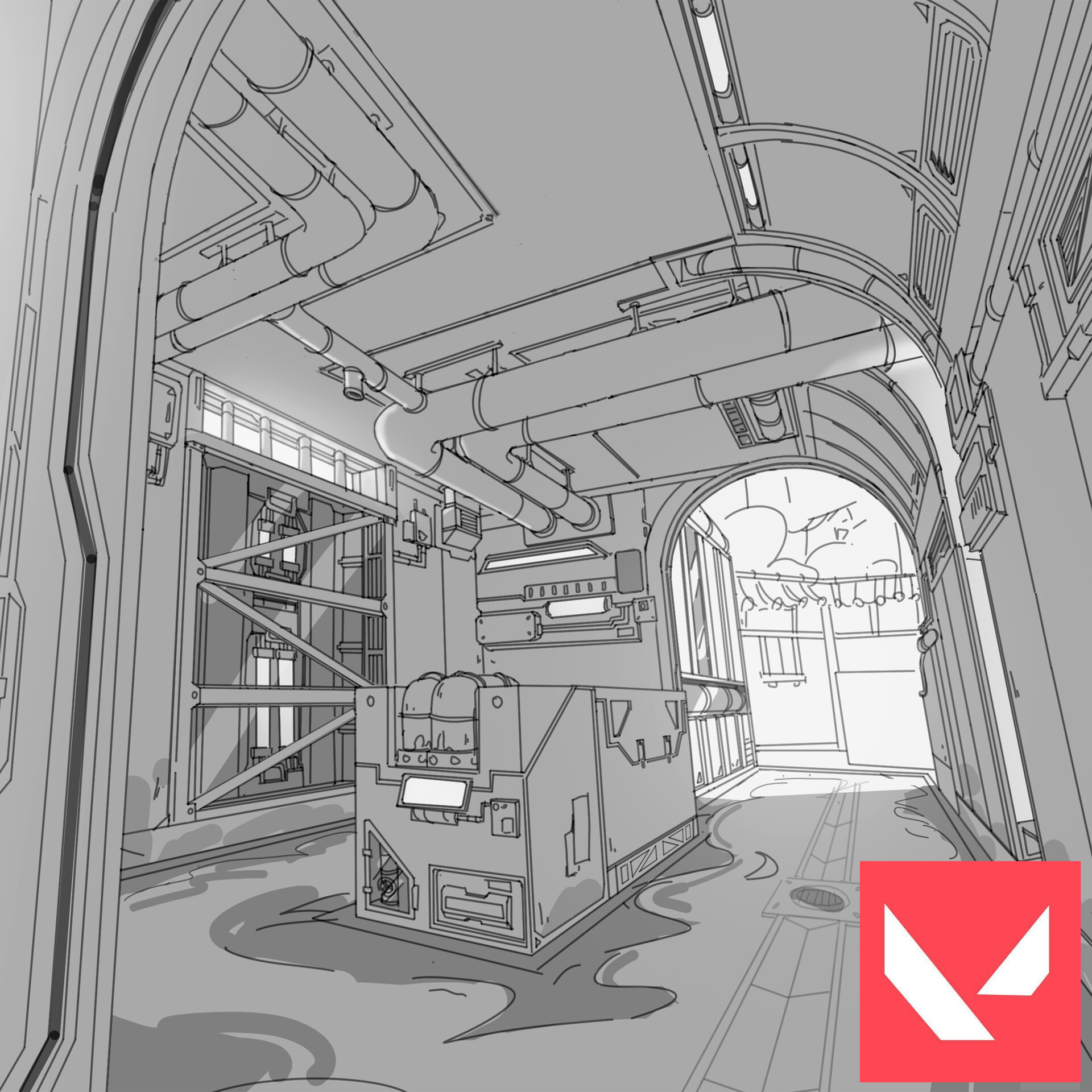 ArtStation - Valorant - District - Team Deathmatch Map Concepts