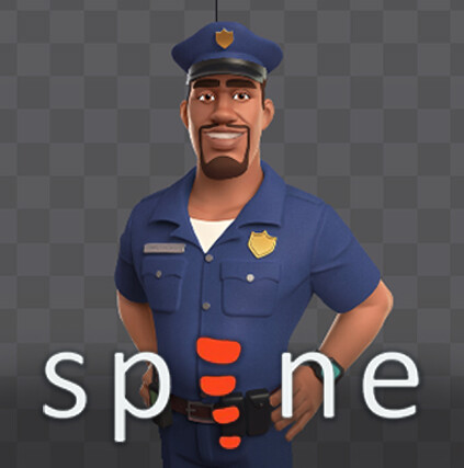 ArtStation - Spine 2D Animation - Police Officer