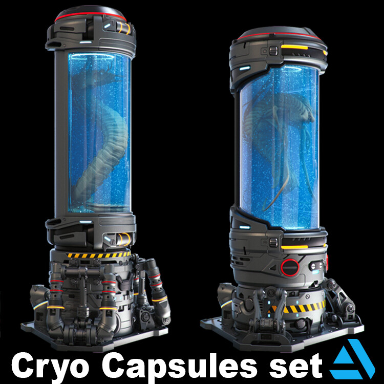 ArtStation - Cryo capsules set