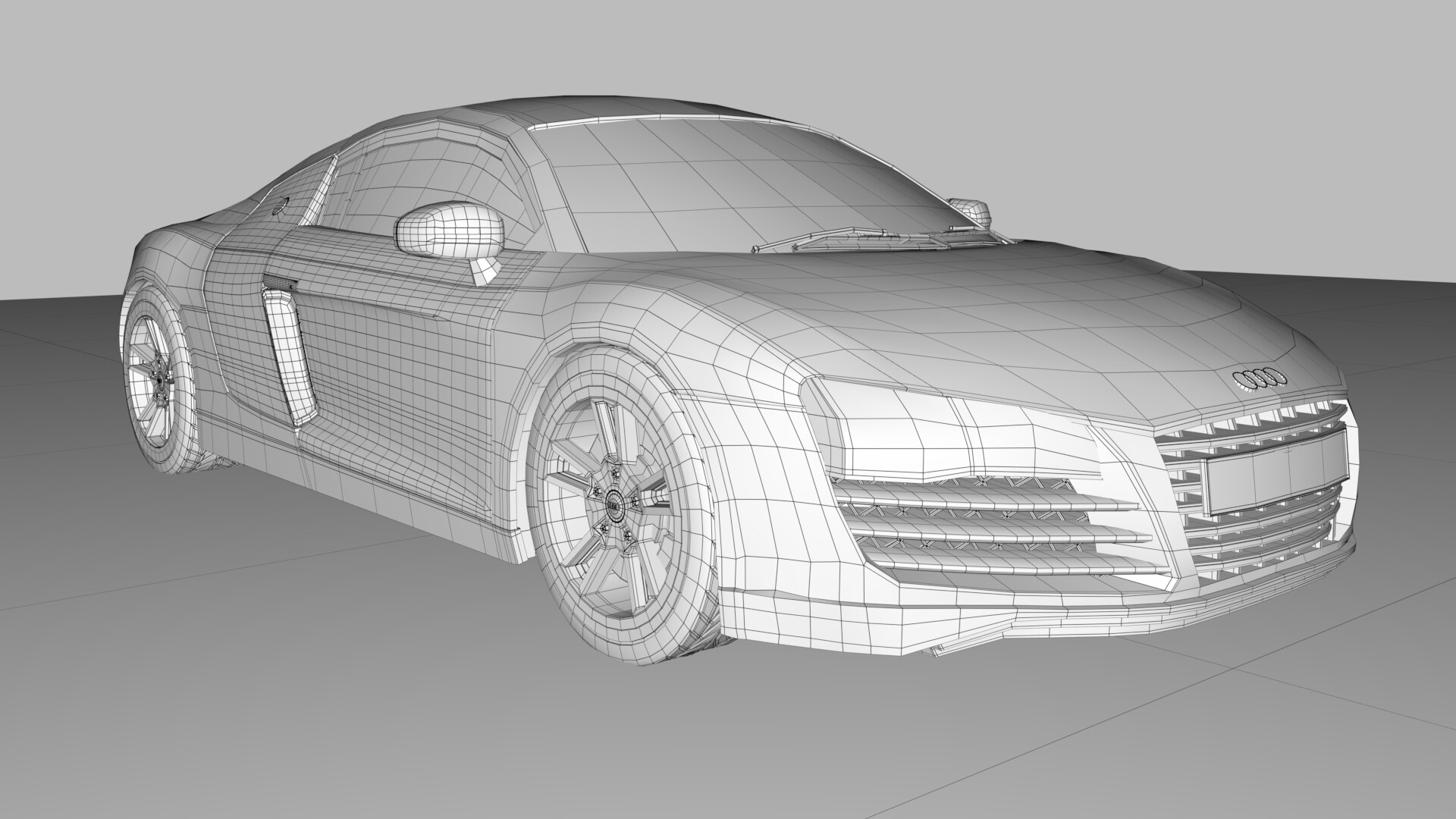ArtStation - audi r8 wire frame