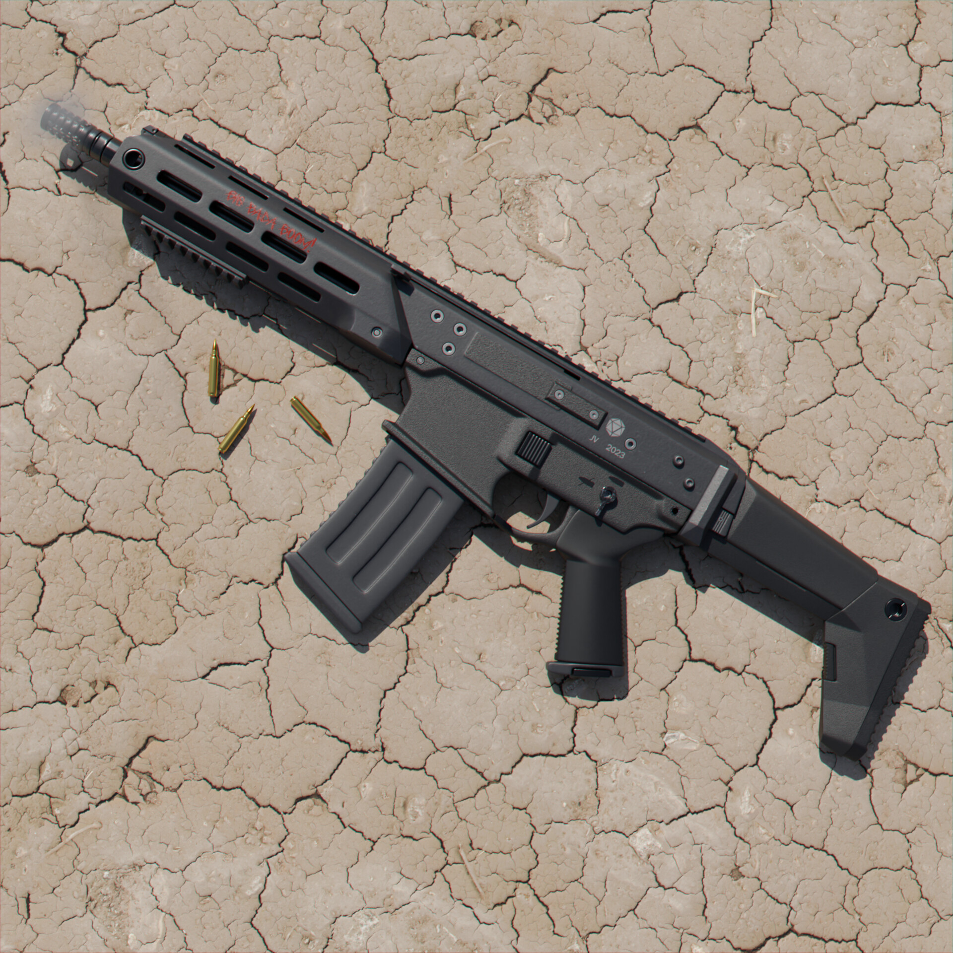 ArtStation - The MSBS GROT Assault Rifle