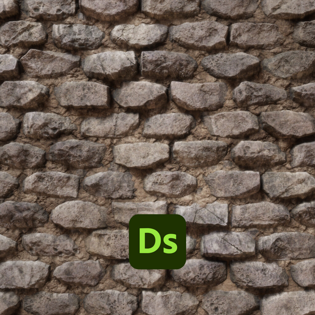 ArtStation - Stone Wall material - Substance Designer