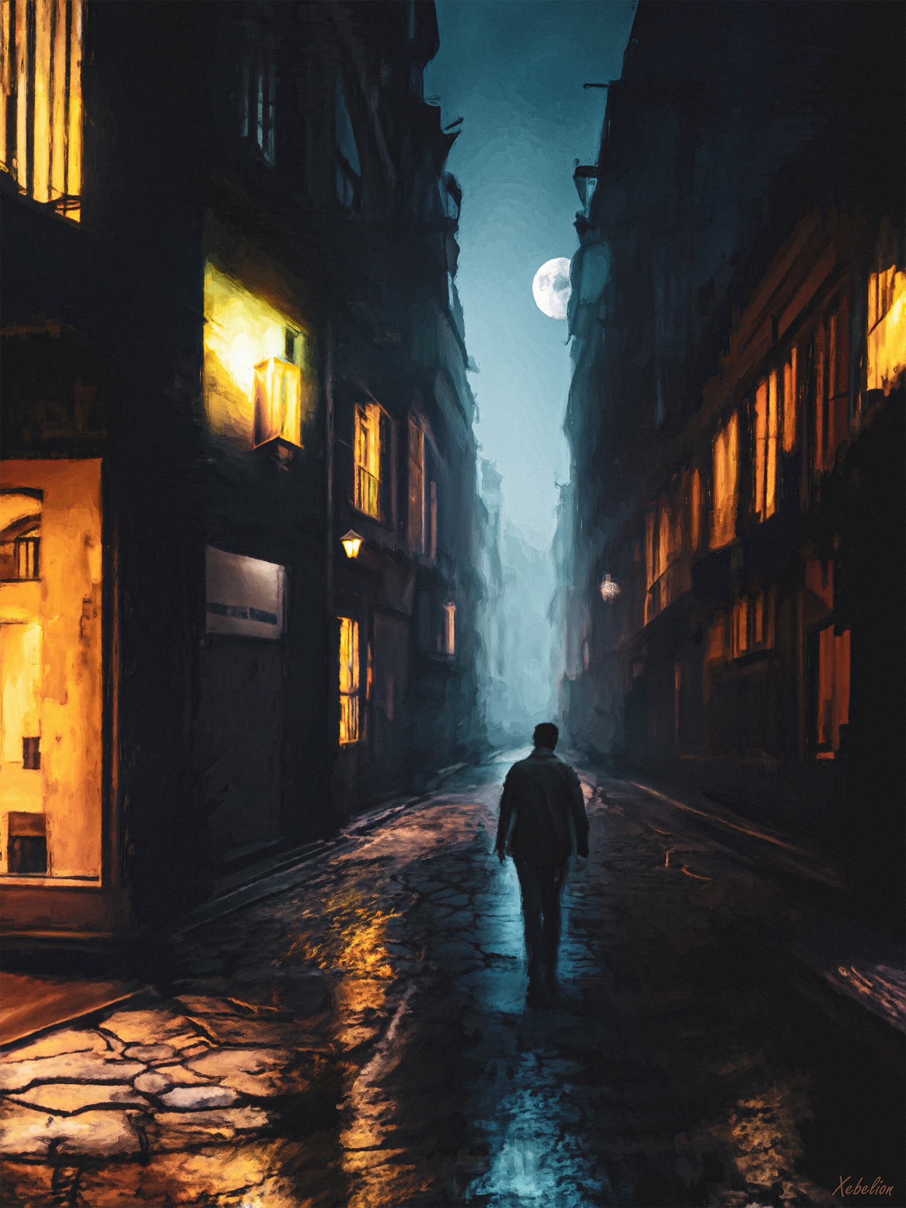 ArtStation - ILLUSTRATION: "Dark Streets" | Digital Painting