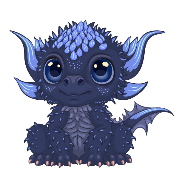 ArtStation - Cartoon spiky dragon.