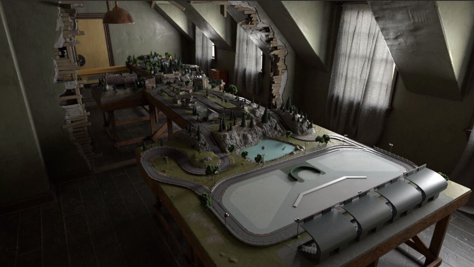 ArtStation - Doom Patrol - Slot Car Room