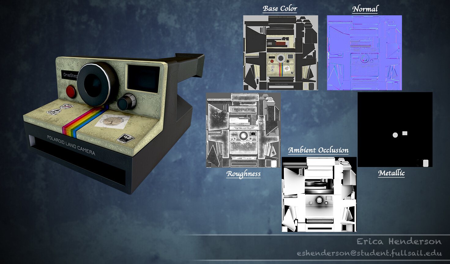 ArtStation - Rainbow Polaroid Camera- Final Render