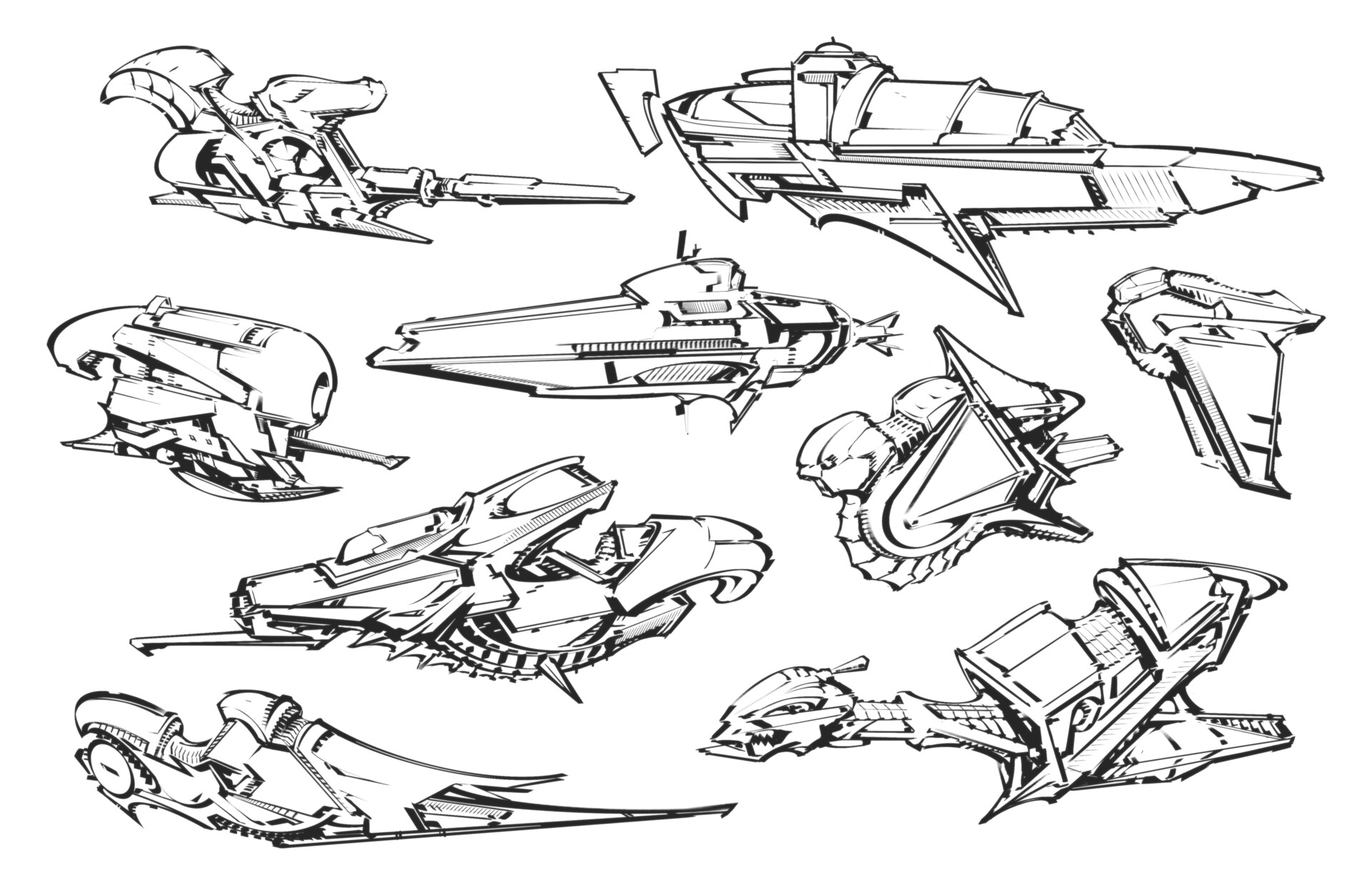 ArtStation - Alien Ship sketches