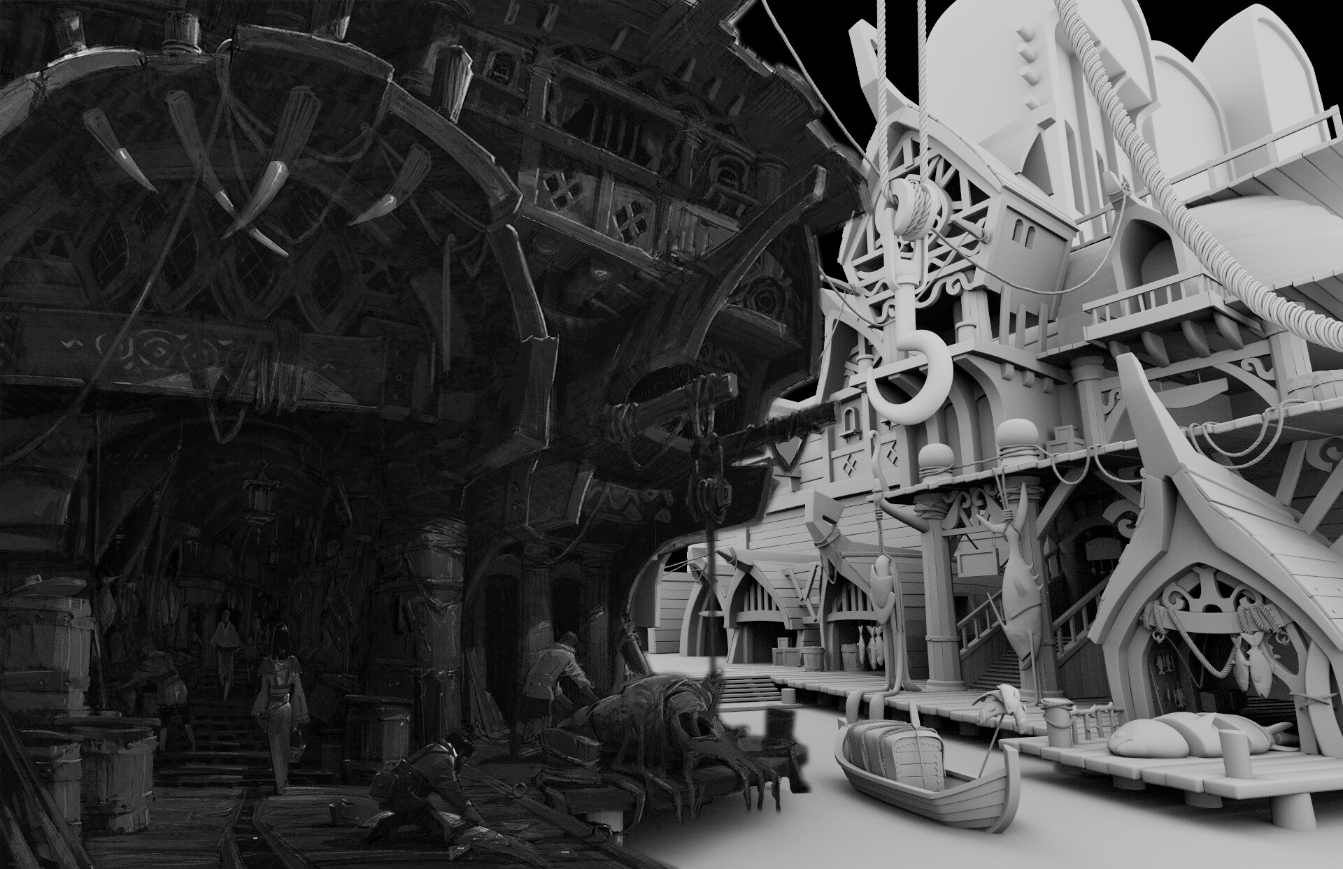 ArtStation - Marketplace (WIP) | Houdini Solaris