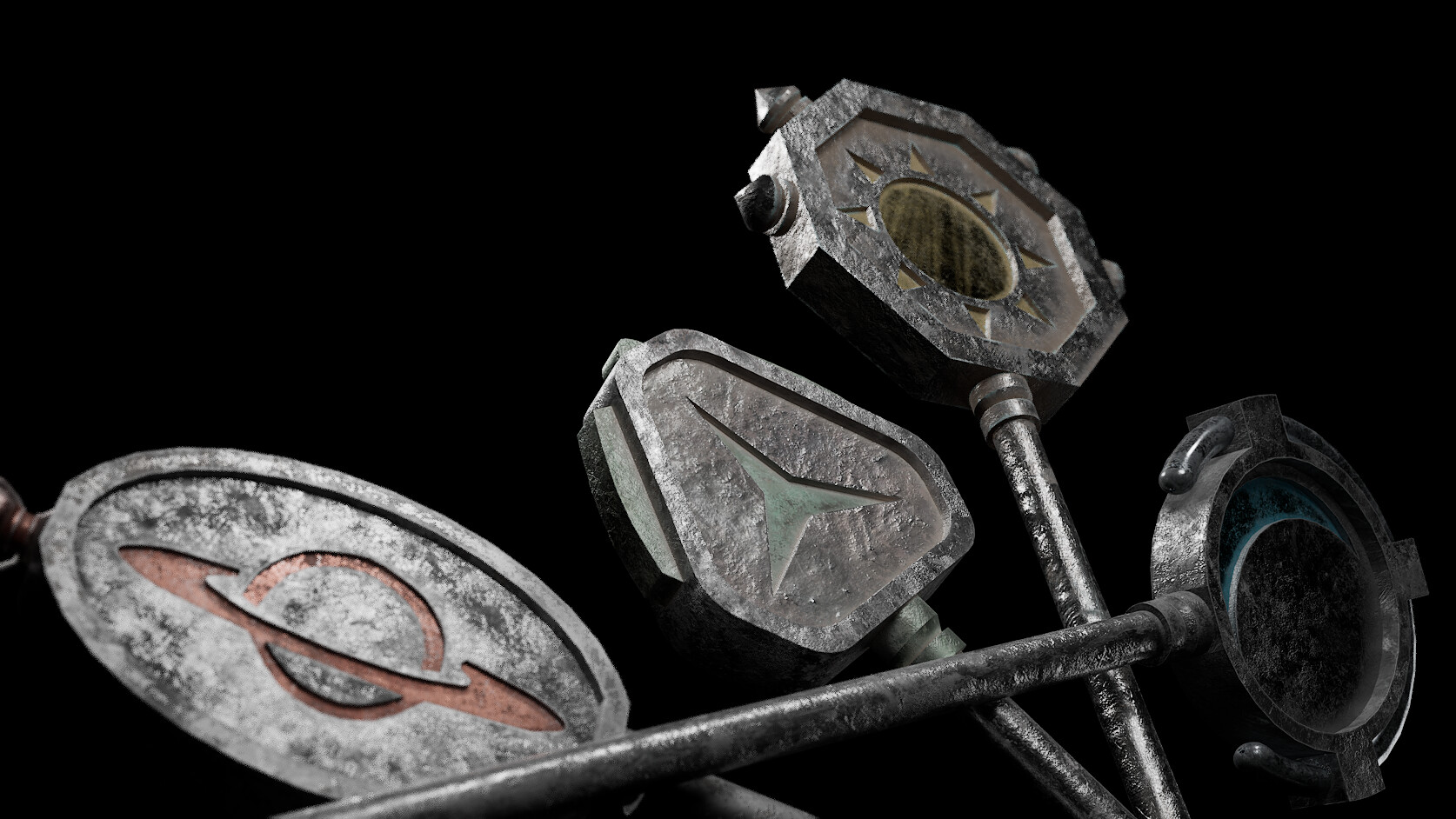 ArtStation - Weathered Keys with Astronomy Theme (Game-Ready/4K)