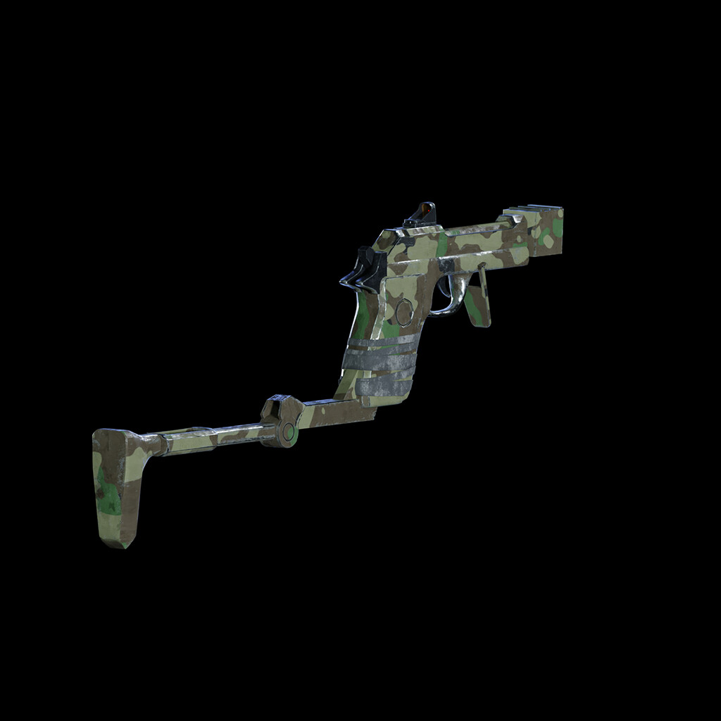 ArtStation - Augmented Arsenal: Low Poly AR Ready Gun