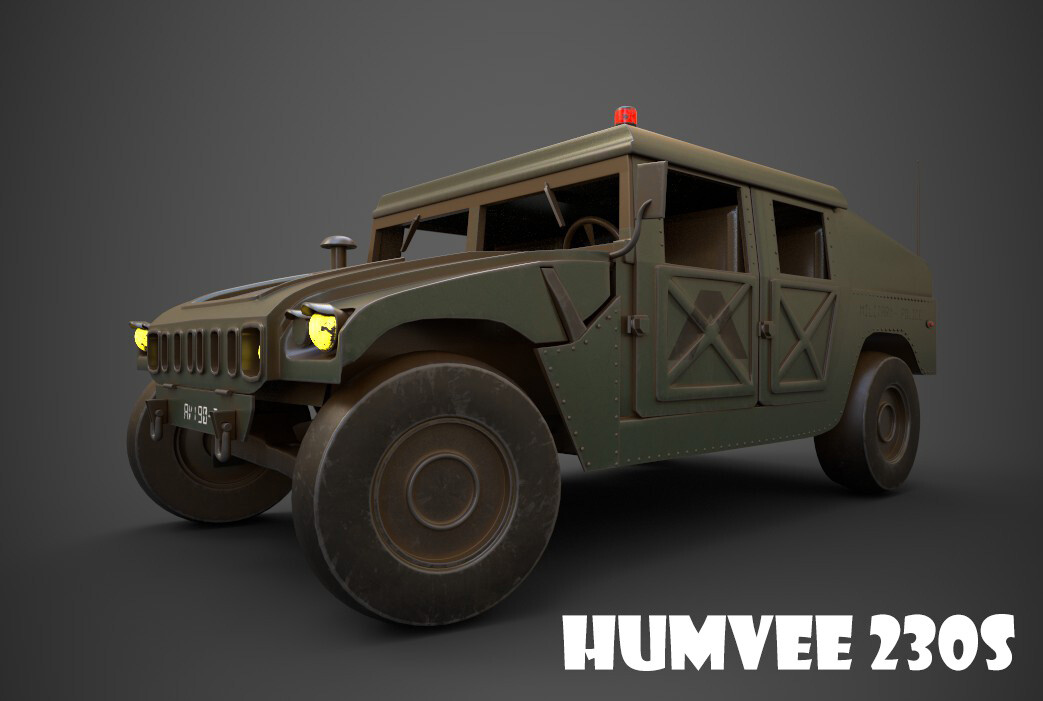 ArtStation - HUMVEE 230S ARMY TRUCK