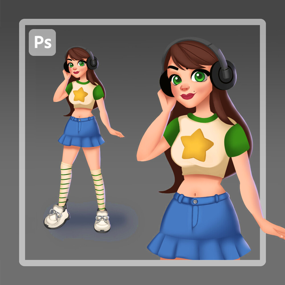 ArtStation - Girl Illustration Render