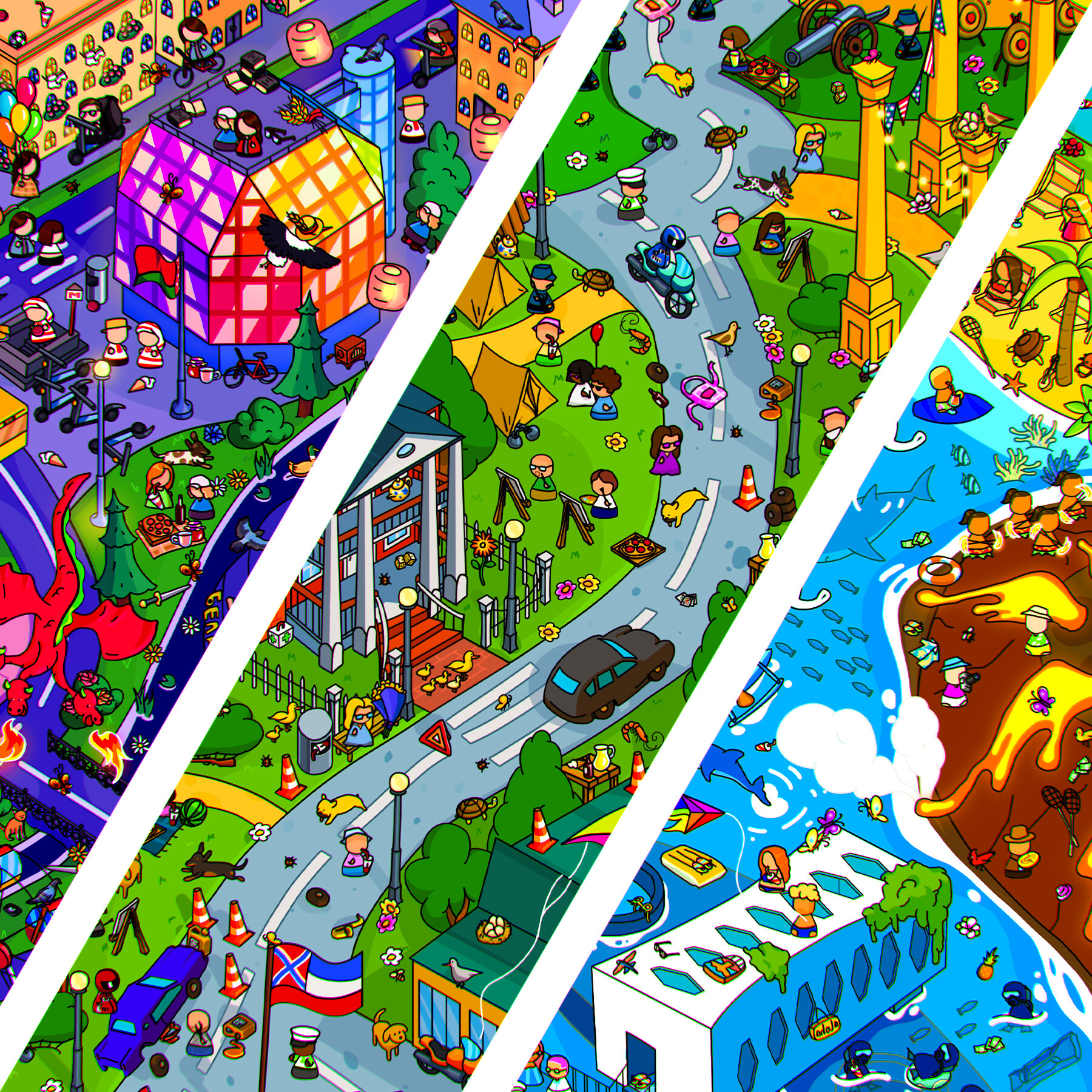 ArtStation - Hidden Objects - The Journey. Locations and Icons