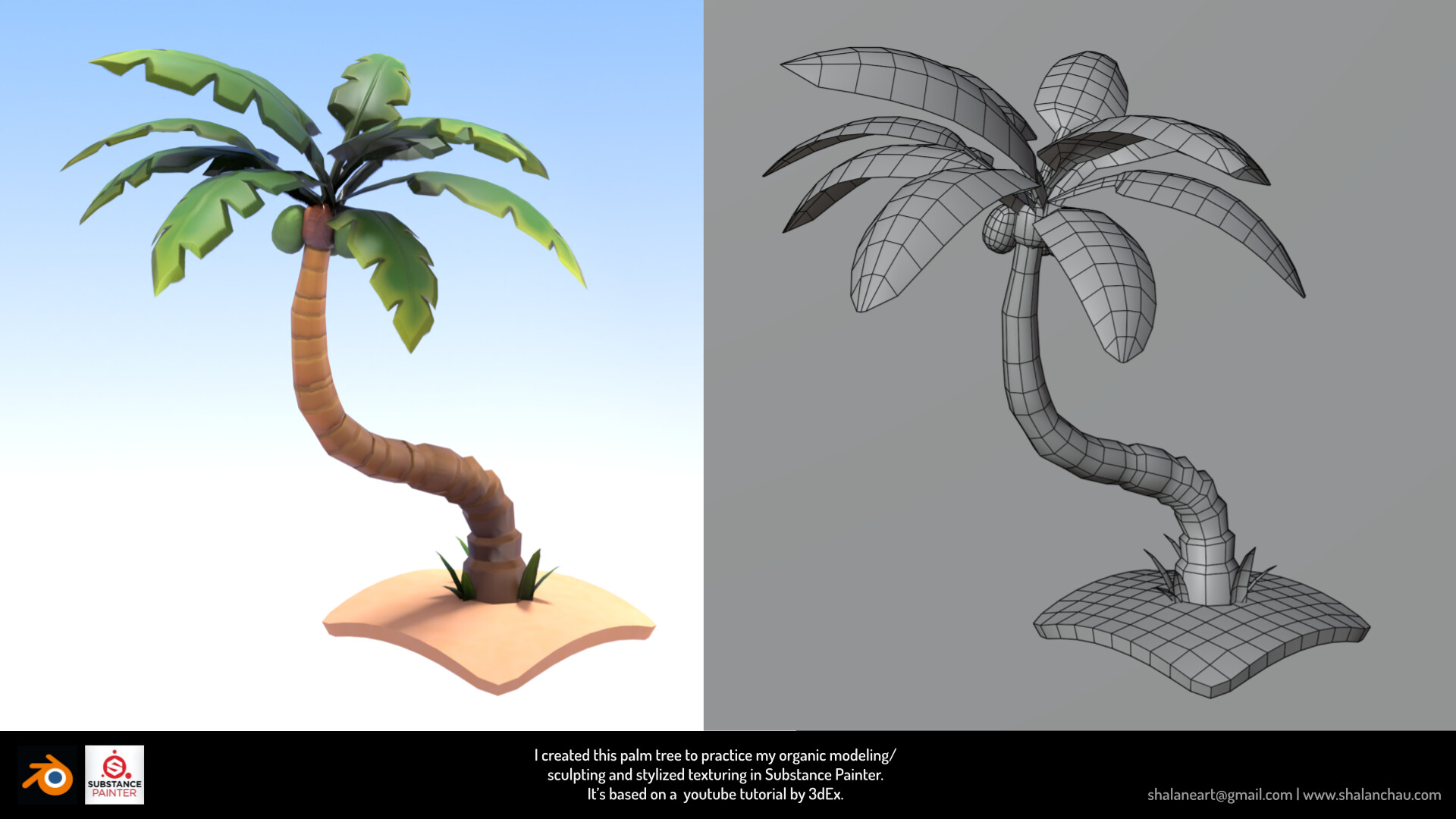 ArtStation - Stylized Palm Tree