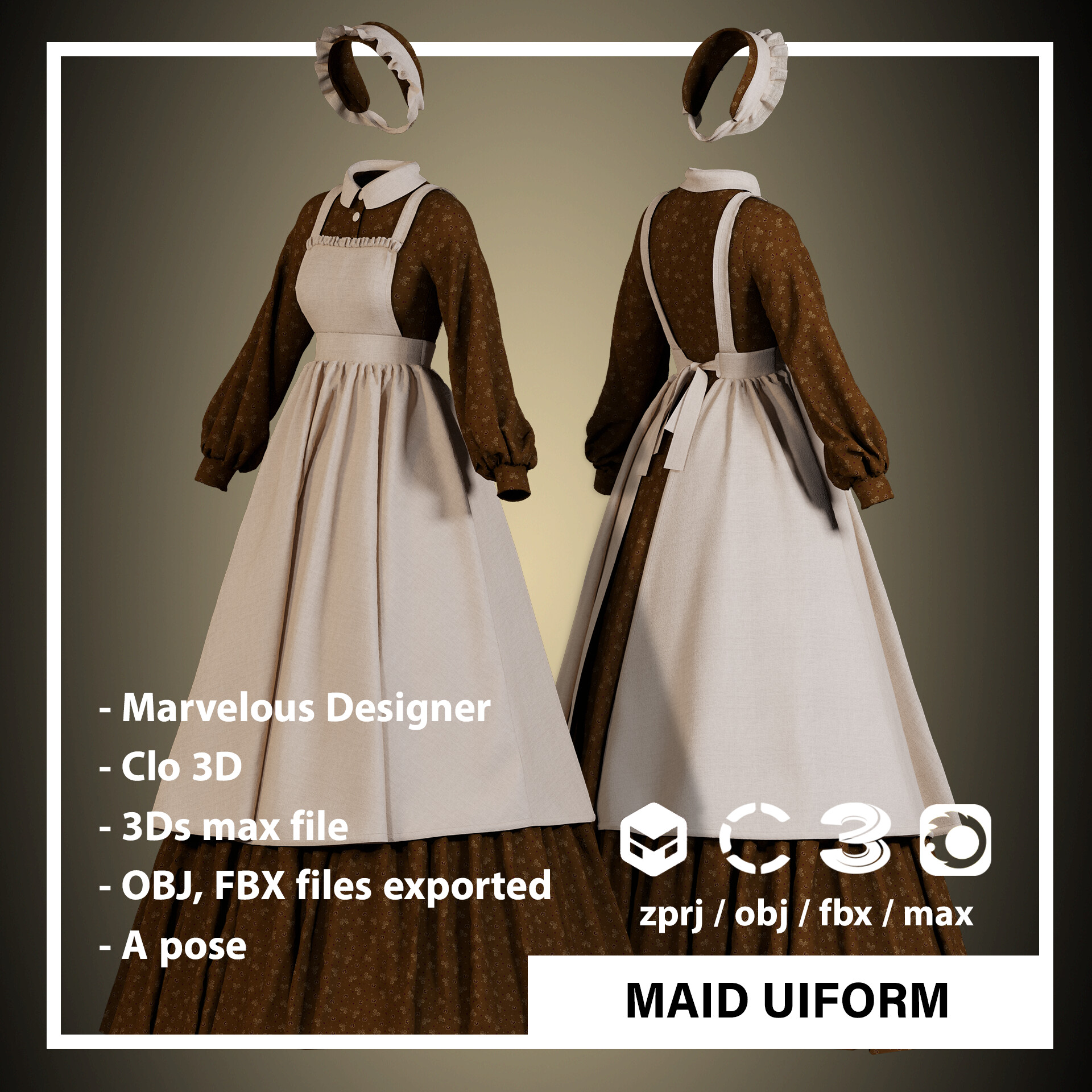 ArtStation - MAID UNIFORM (VOL2)
