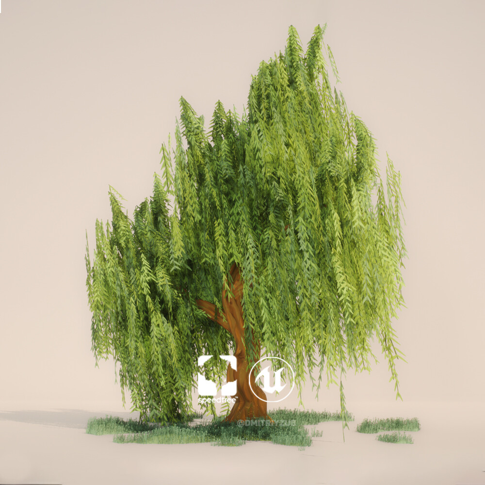 ArtStation - Stylized Vegetation 04 | Willow Tree