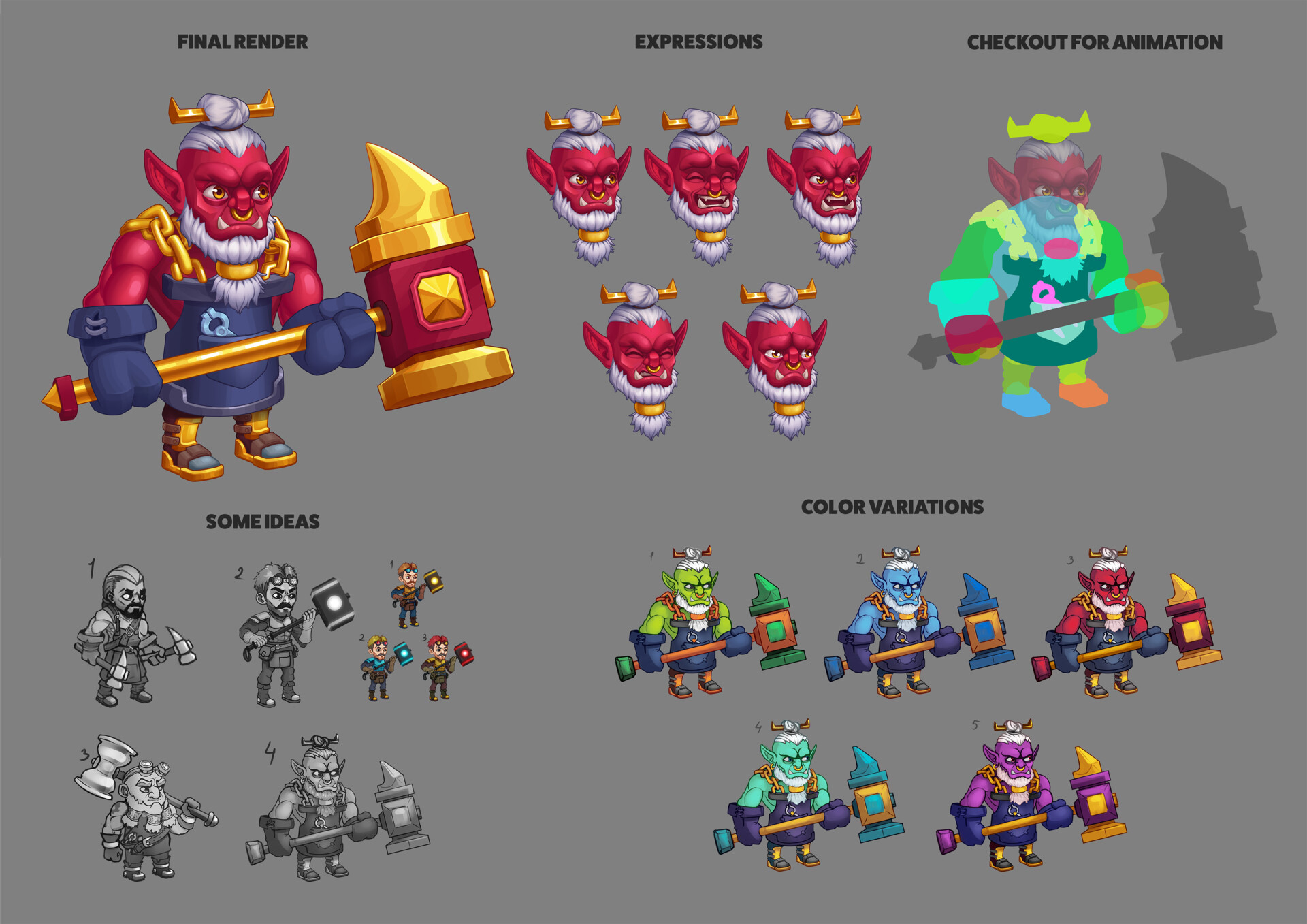 ArtStation - Orc Warrior Blacksmith: Character Art, Concept Art and ...