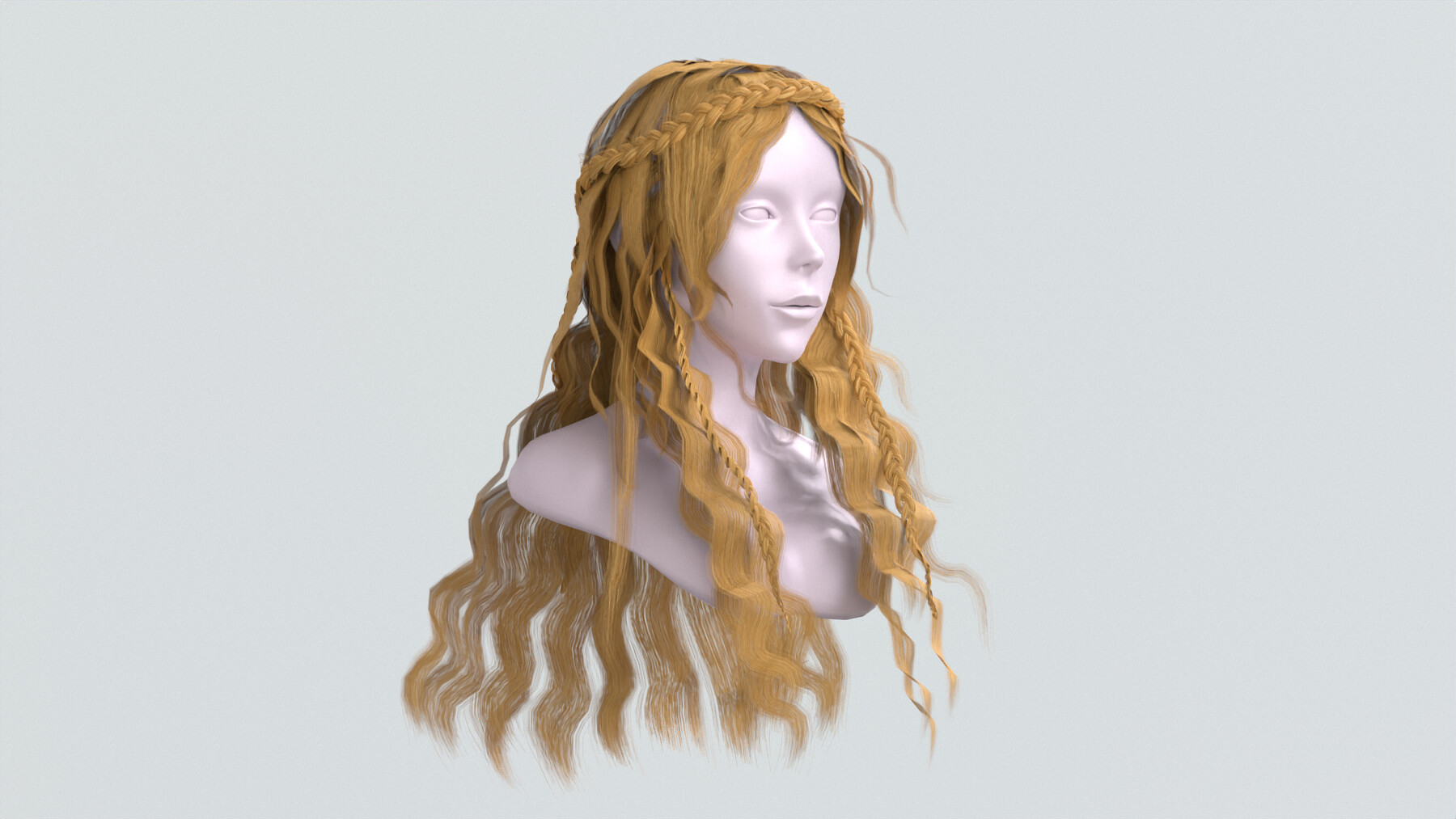 ArtStation - Realtime Elf women hairstyle with braids