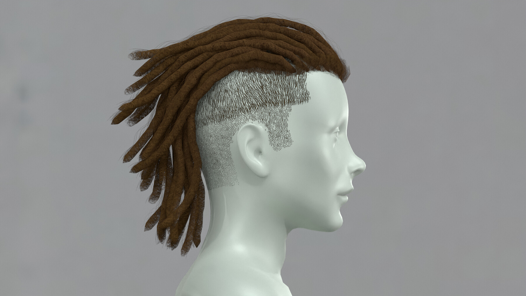 ArtStation - Realtime men Dreadlocks hairstyle Game ready