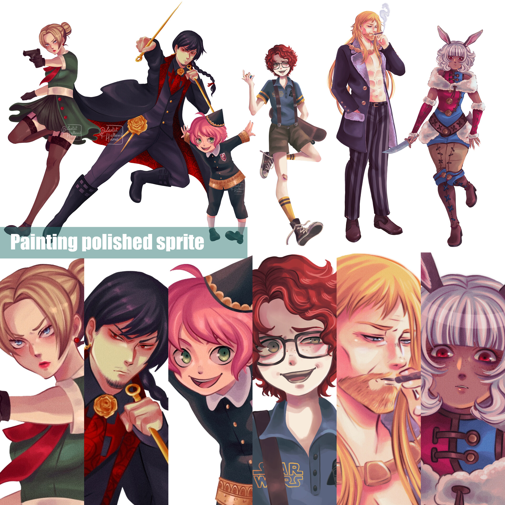 ArtStation - Fullbody painting sprites