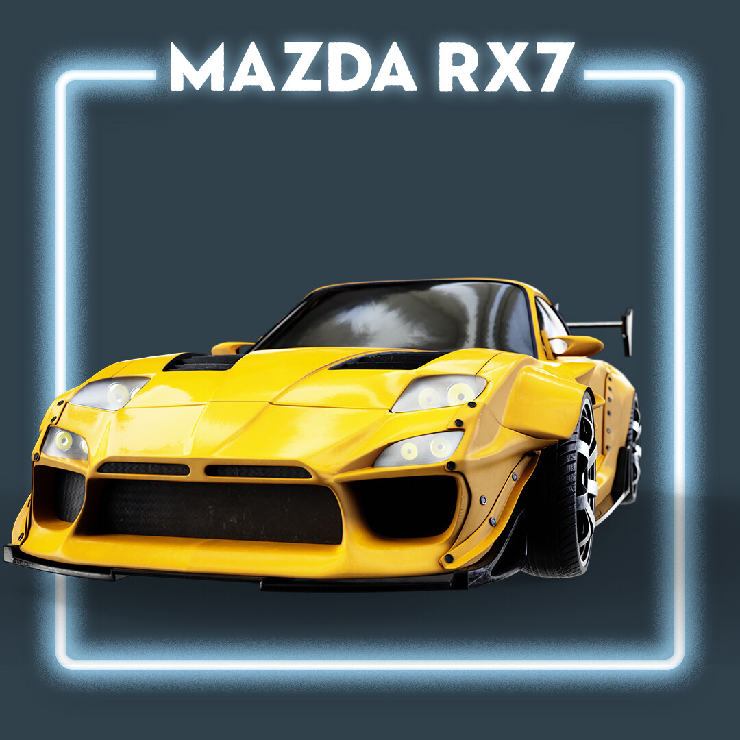 ArtStation - Race car Mazda RX 7