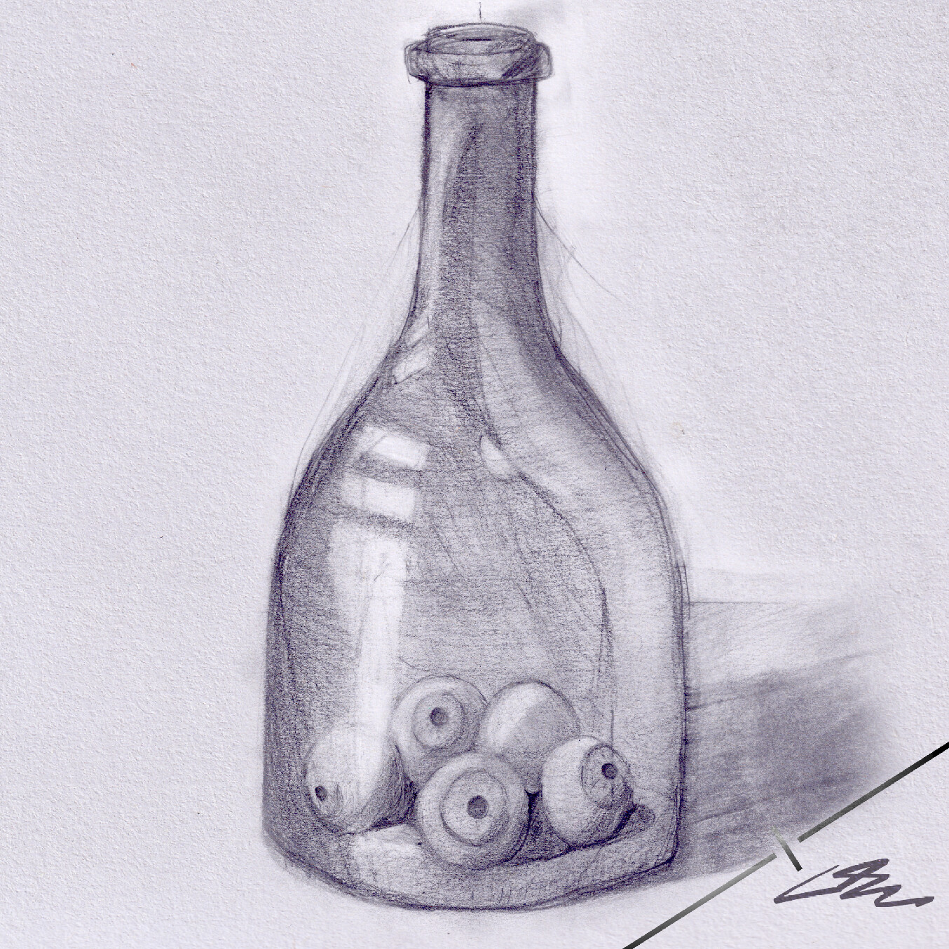 ArtStation - A Gaze or Two in a Glass / Observational Draw