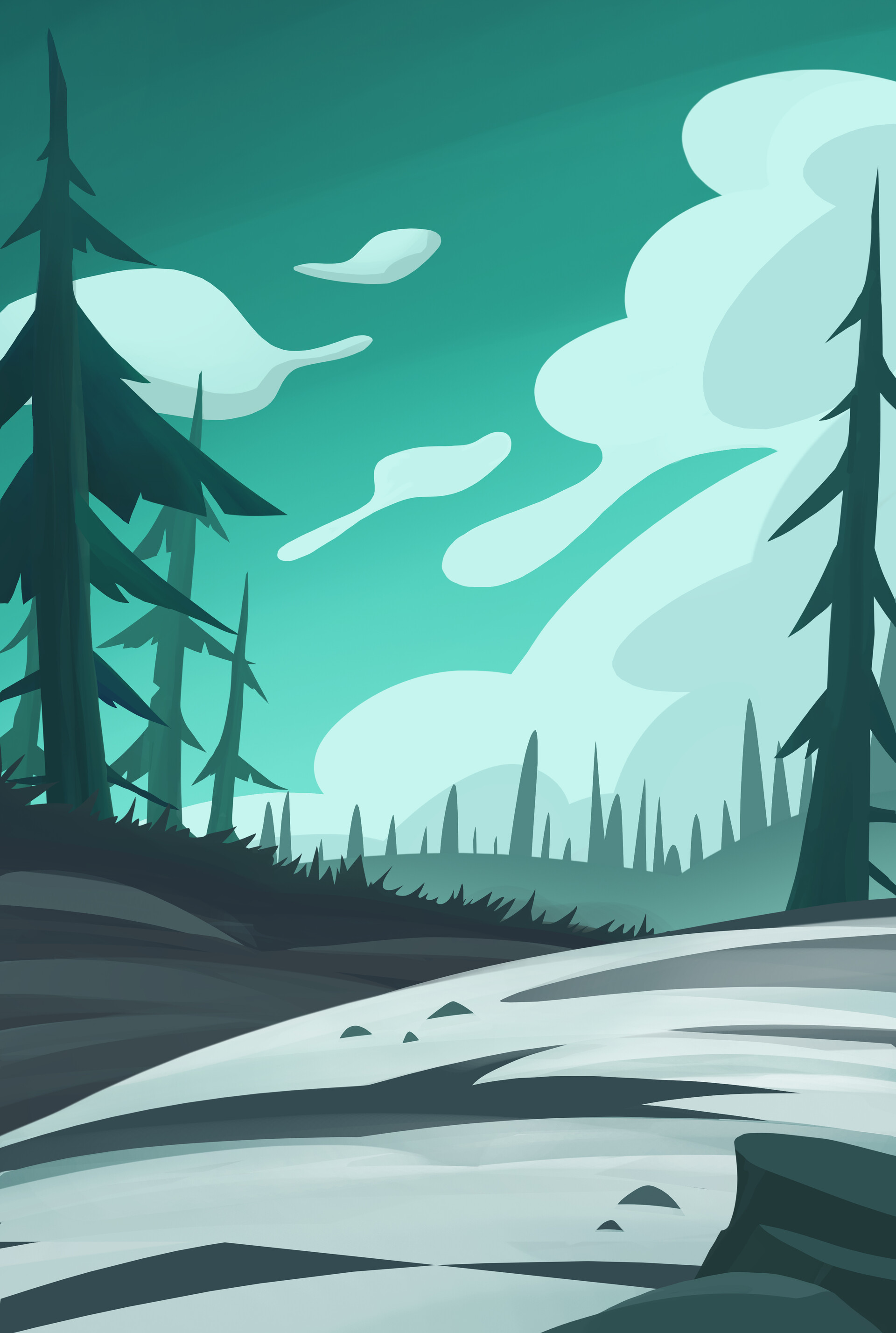 ArtStation - Random landscape sketches