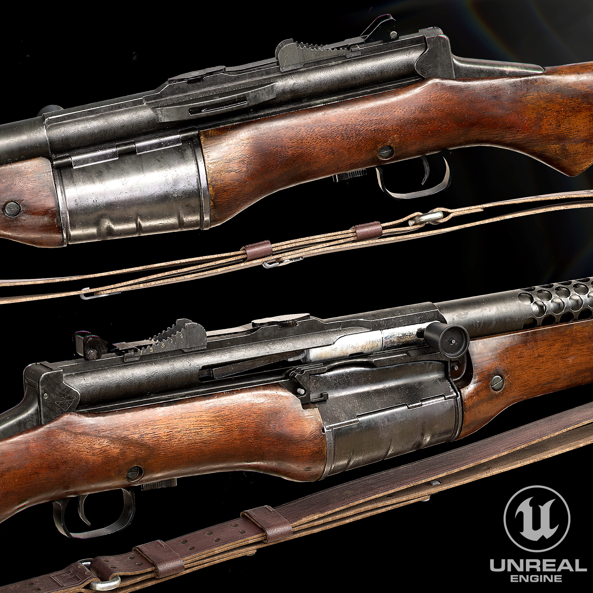 ArtStation - M1941 Johnson rifle - Game Ready