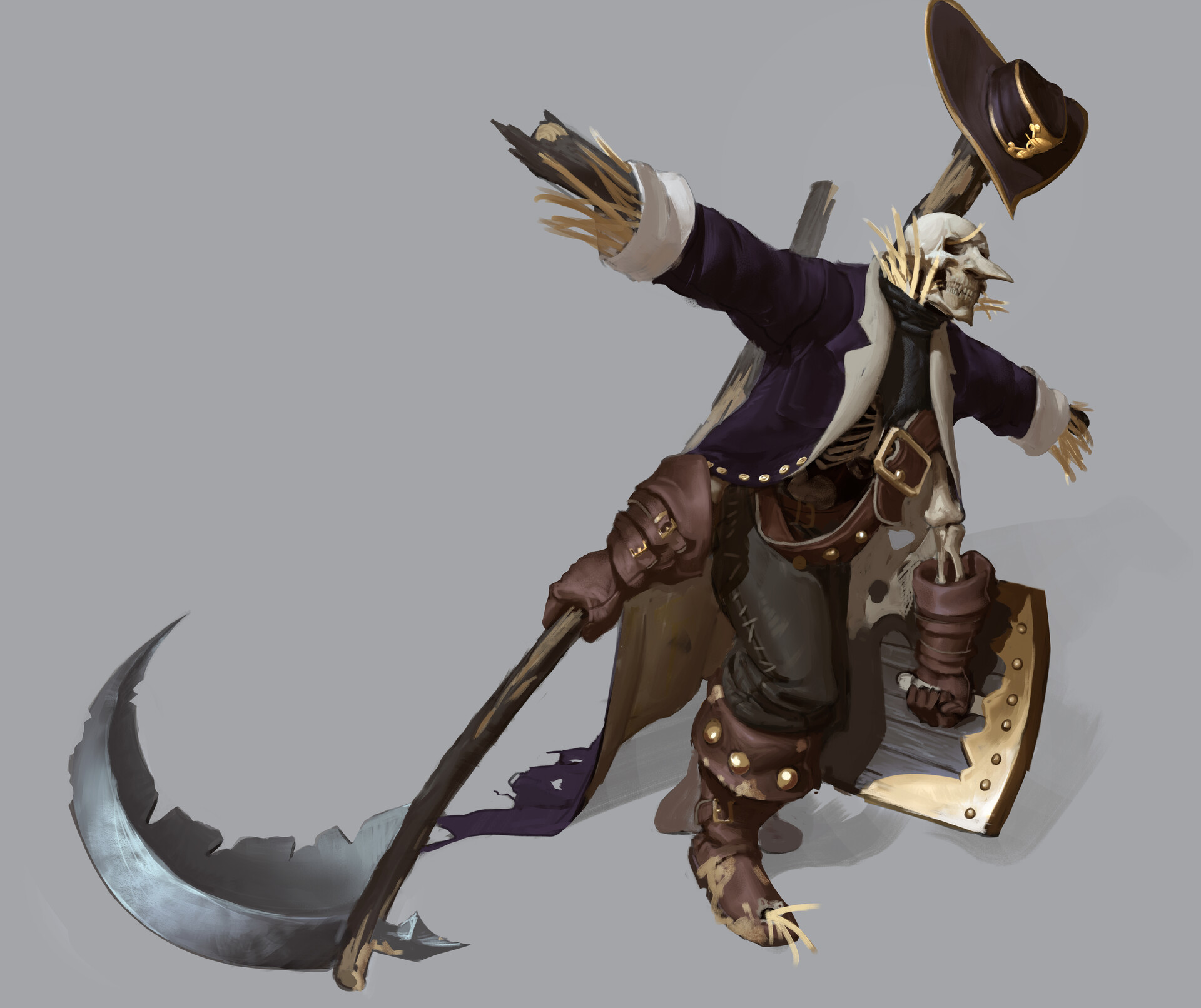 ArtStation - Skeleton scarecrow