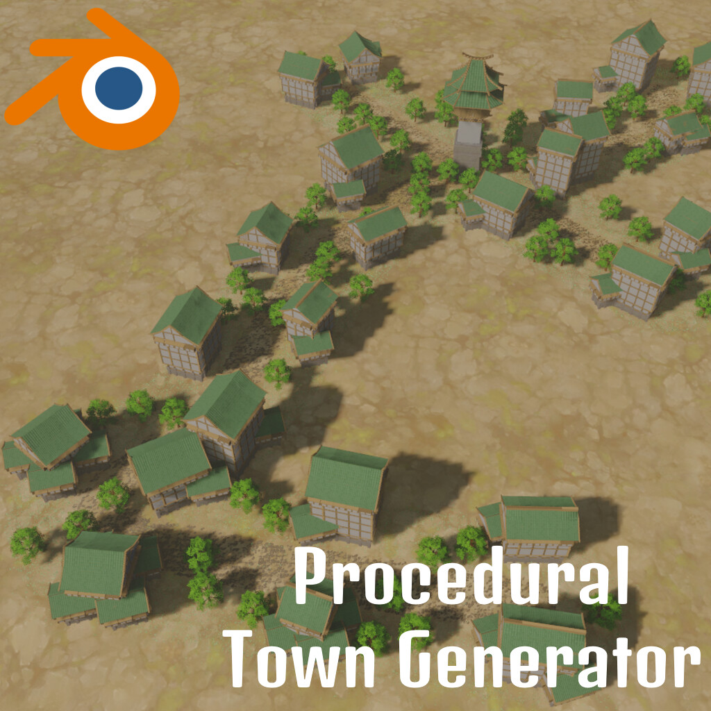 ArtStation - Procedural Town Generator - Blender
