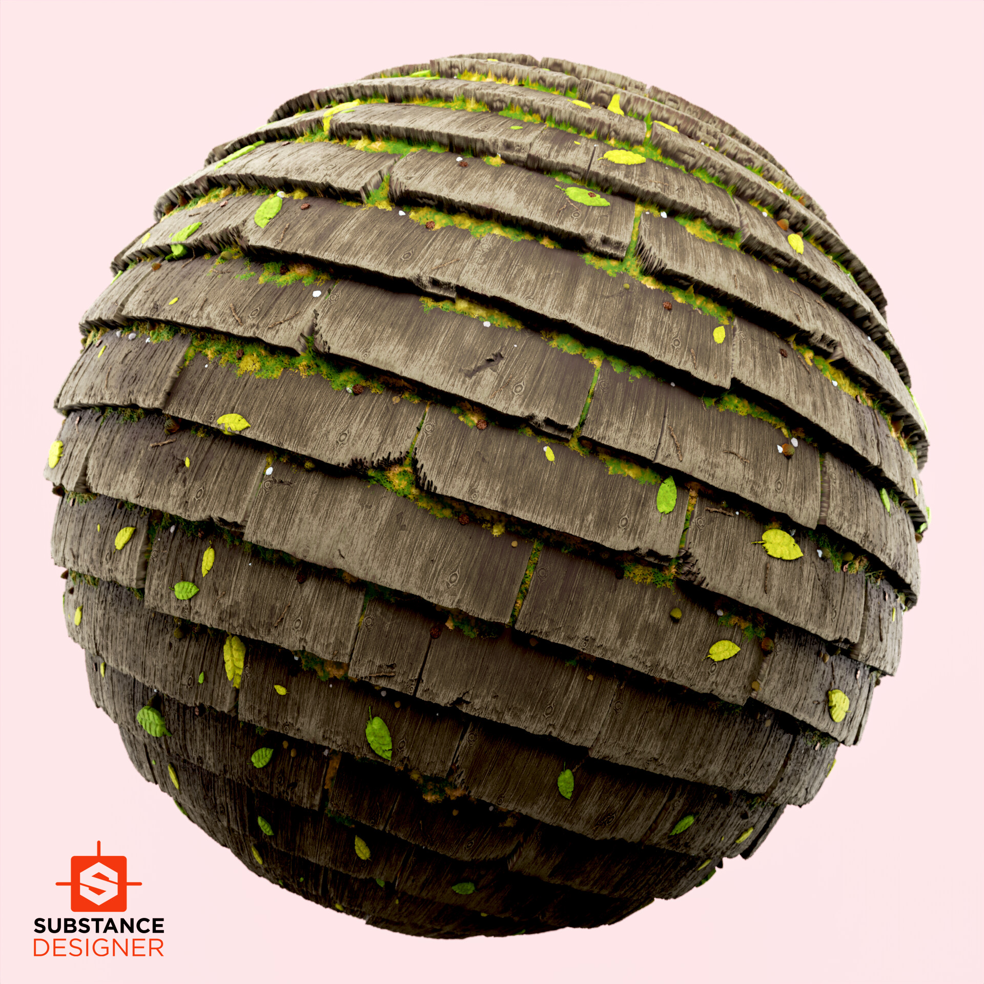 ArtStation - Wooden Roof Tiles