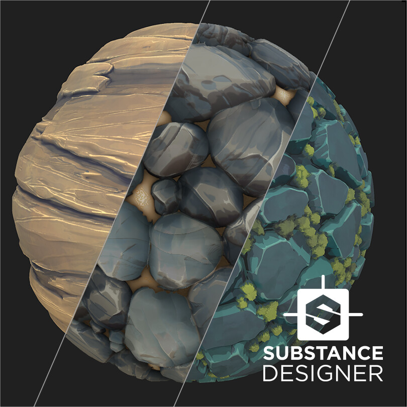 ArtStation - Stylized Rocks Material