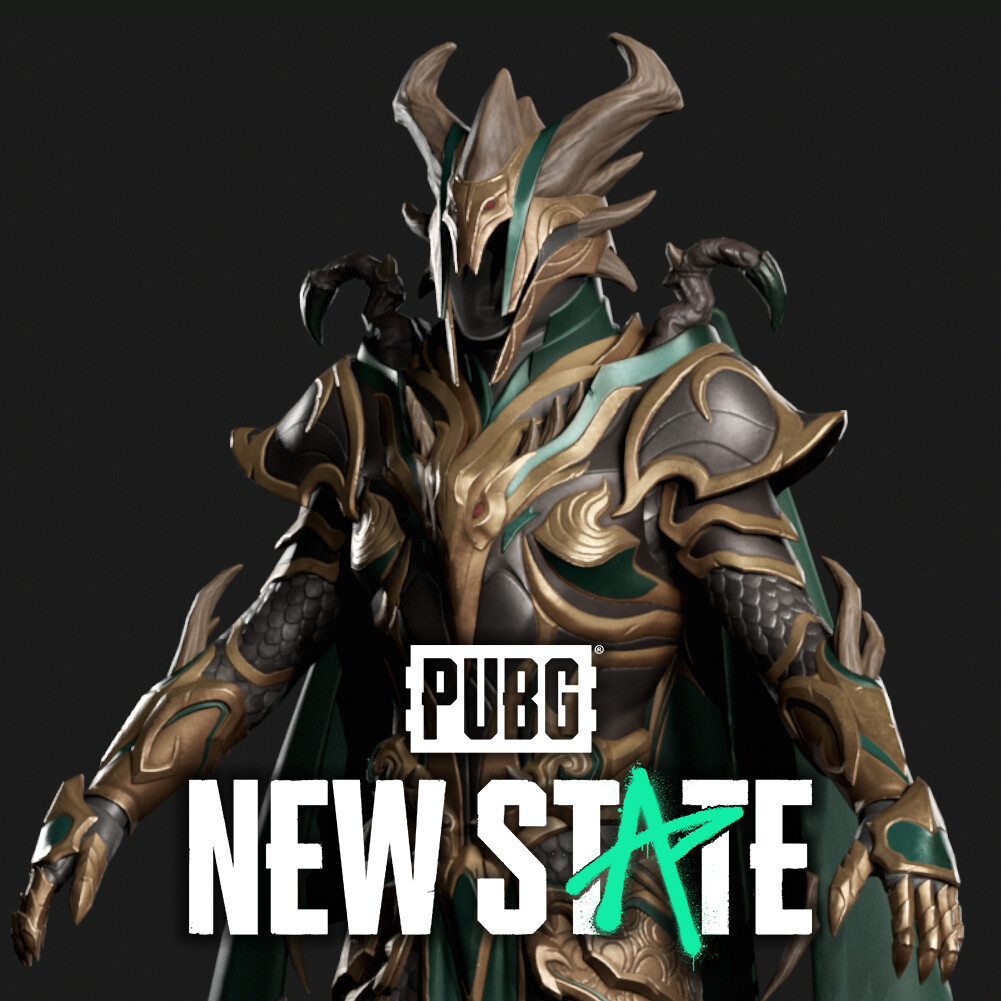 ArtStation - PUBG - Gold Dragon Knight Costume